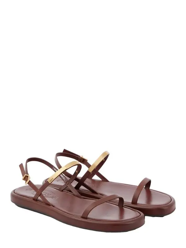 TOD'S Leather Sandals - Neutrals