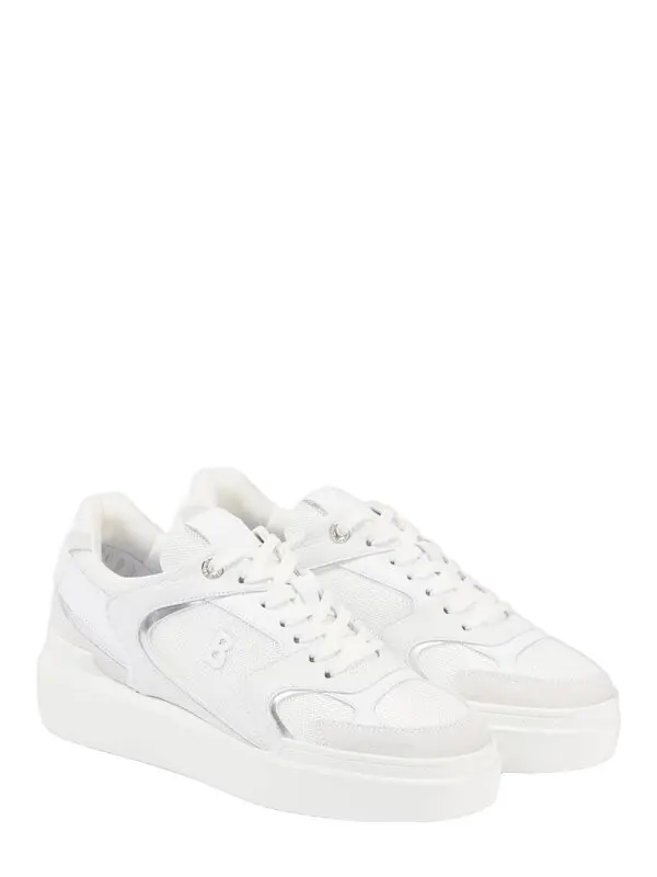 Bogner Hollywood 29a Leather-trimmed Mesh Sneakers - White
