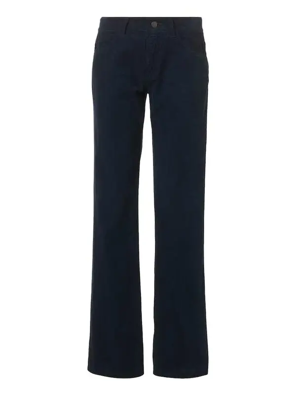 THE ROW Carlyl Cotton Corduroy Slim Pants - Blue