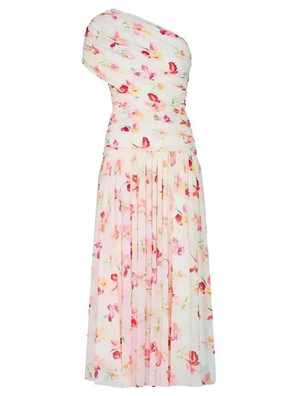 NICHOLAS Gaia One-shoulder Midi Dress - White