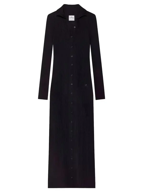 COURREGES Button-down Midi Dress - Black