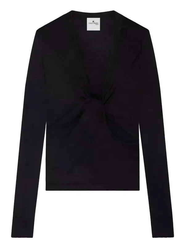 COURREGES Twist-detailing Shirt - Black