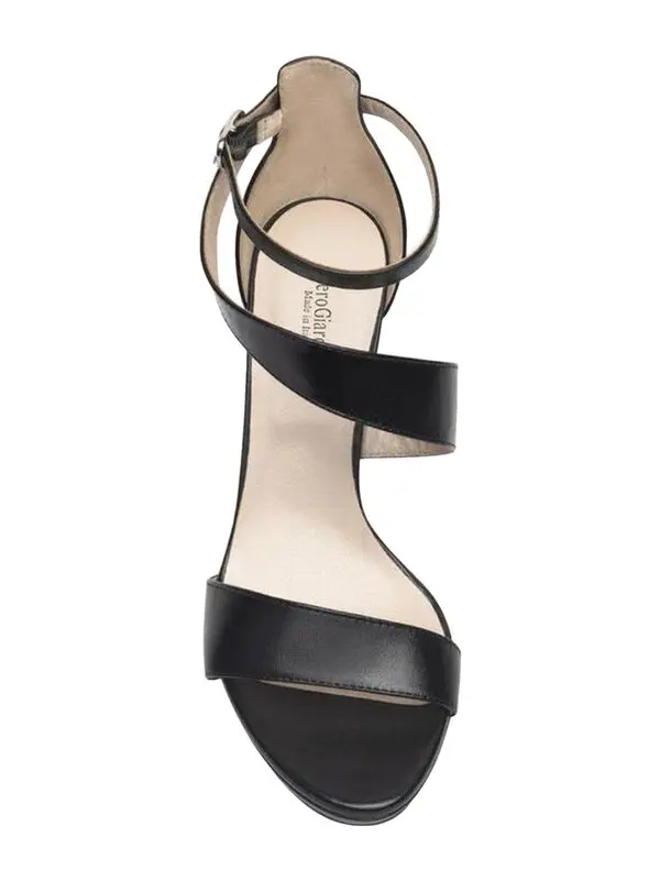 NEROGIARDINI Leather Platform Sandals - Black