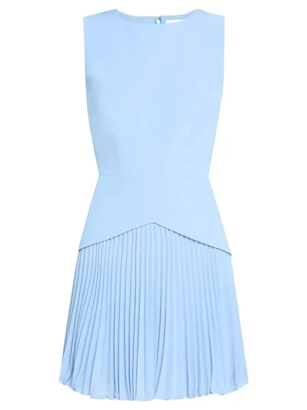 MILLY Haddy Pleated Mini Dress - Blue
