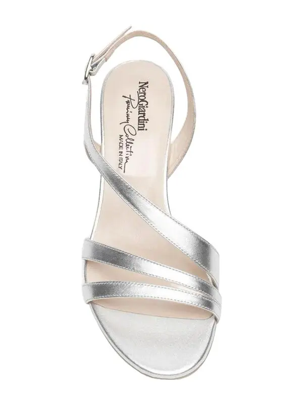 NEROGIARDINI Strappy Kitten-heel Sandals - Silver
