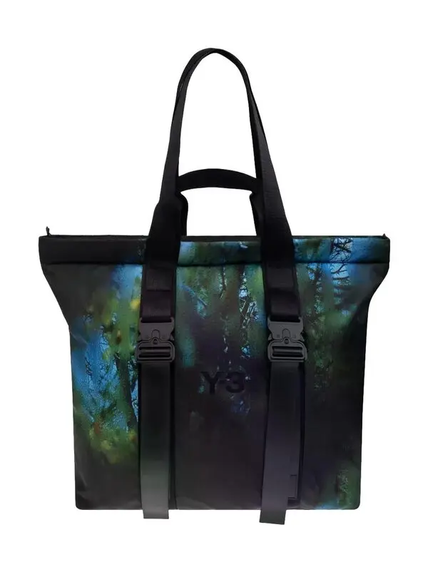 Y3 Printed Shopper Bag - Black