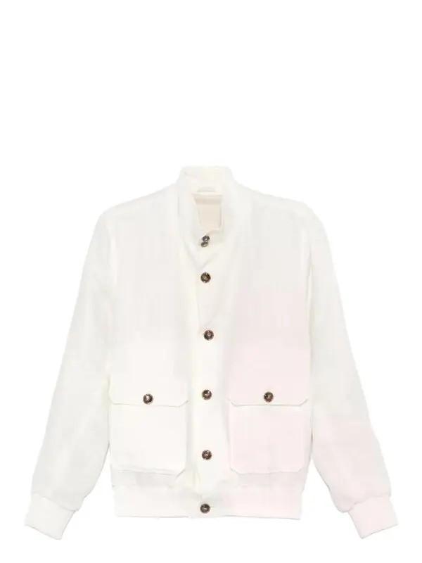BARBA NAPOLI Linen Jacket - White