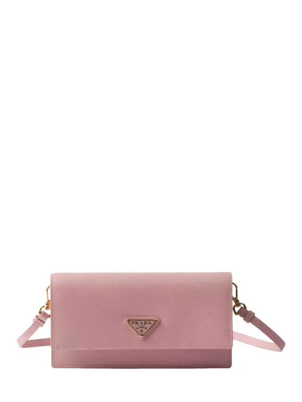 Prada Enamel Triangle Logo Mini-bag - Pink