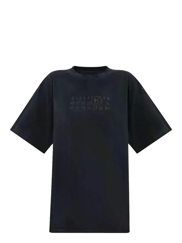 MAISON MARGIELA Numbers-print Cotton T-shirt - Black