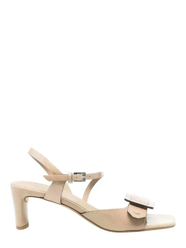 DEL CARLO 60mm Buckle-detailed Sandals - Neutrals