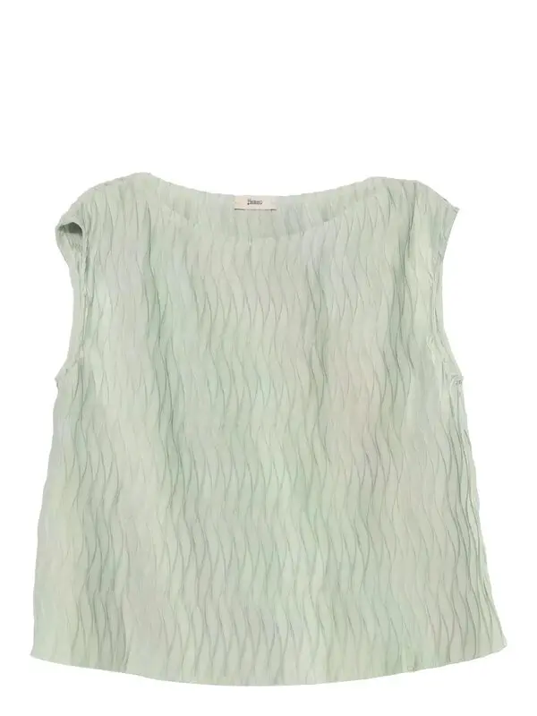 Herno Wrinkled-effect Top - Green