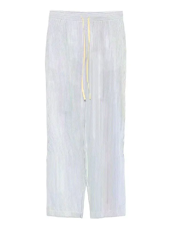Victoria Beckham Striped Pajama-style Trousers - White