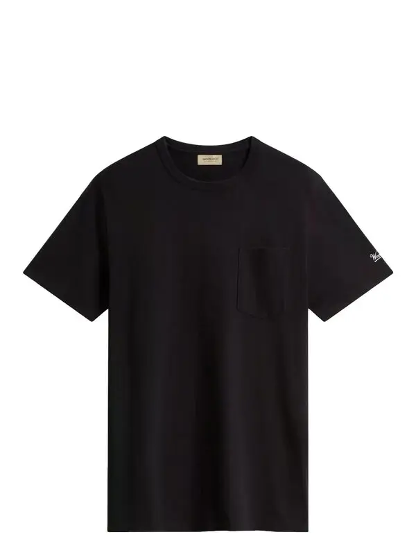 Woolrich Logo-embroidered T-shirt - Black