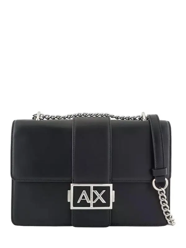 Armani Exchange Logo-plaque Crossbody Bag - Black