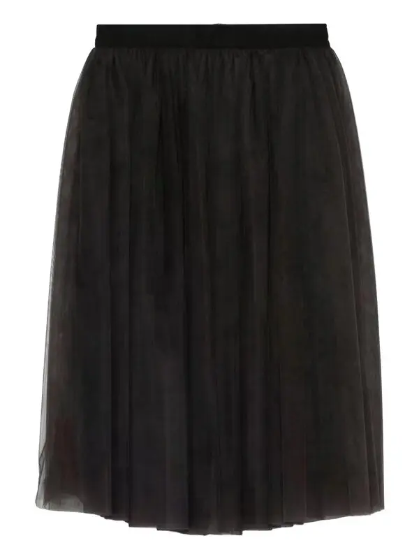 Dolce & Gabbana Tulle Midi Skirt - Black