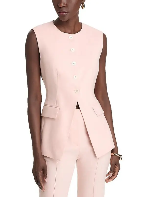 Veronica Beard Lois Waistcoat - Pink Shell