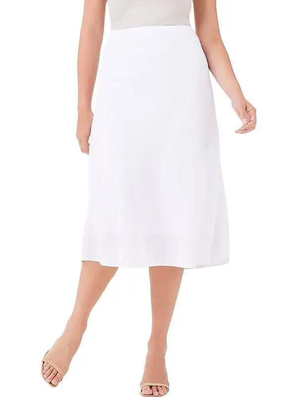 NIC+ZOE Rumba Midi Slip Skirt - Paper White