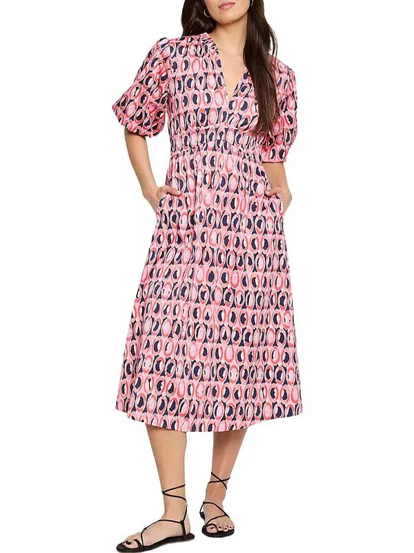 NIC+ZOE Ikat Rings Mary Dress - Pink Multi