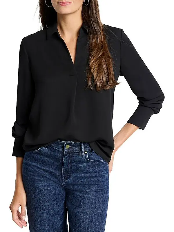 NIC+ZOE Easy Popover Shirt - Black Onyx