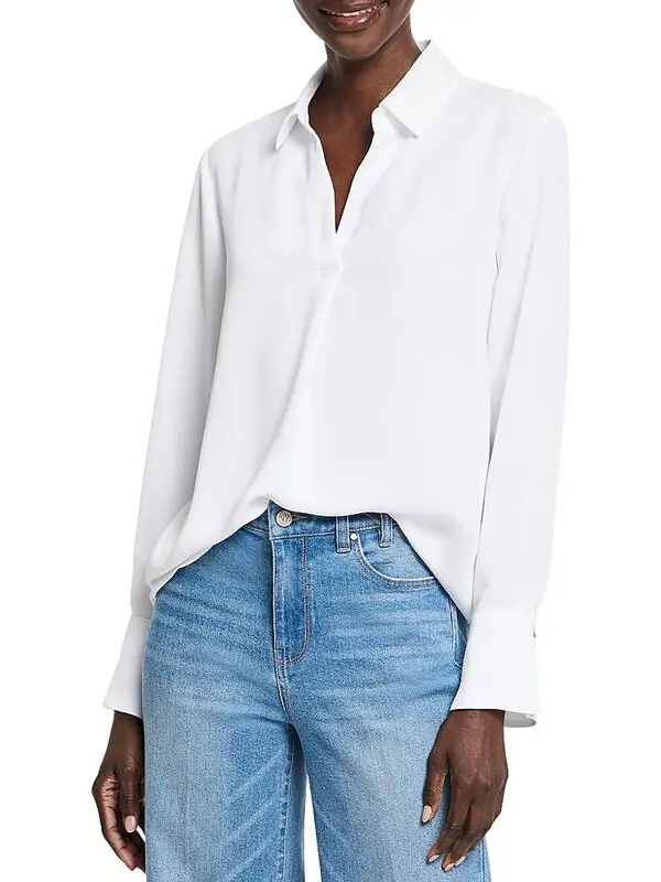 NIC+ZOE Easy Popover Shirt - Paper White