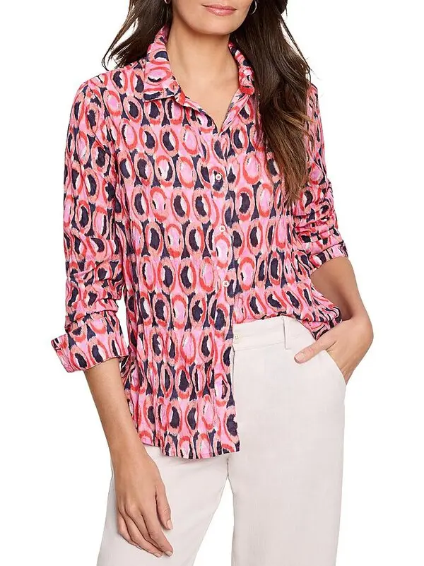 NIC+ZOE Ikat Rings Shirt - Pink Multi