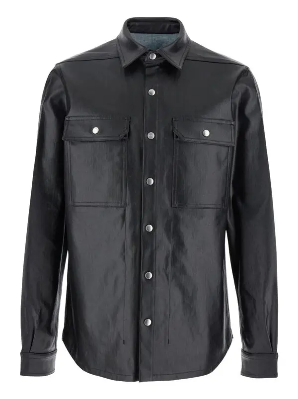 Rick Owens Cotton Blend Jacket - Black
