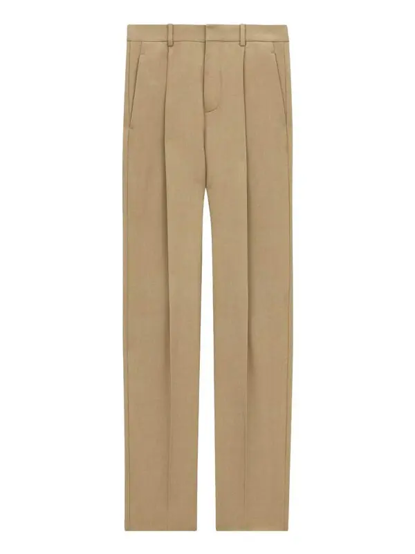 Saint Laurent Formal Wool Pants - Brown