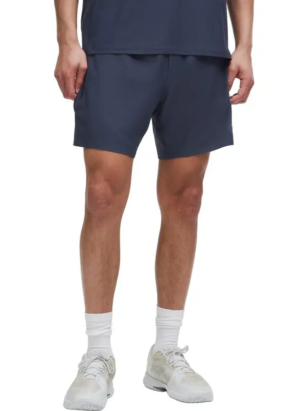 Lululemon Striped Mesh Tennis Short - Club Blue