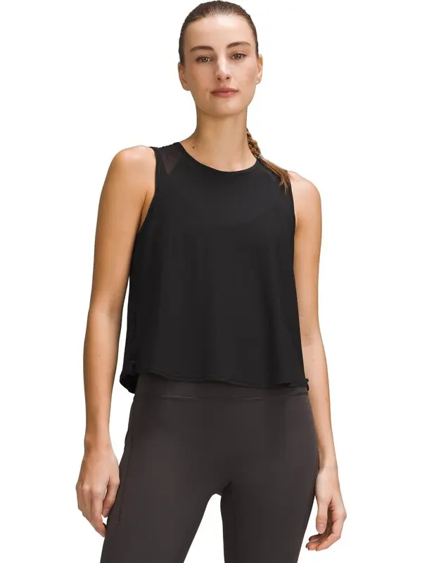 Lululemon Sculpt Cropped Tank Top - Black