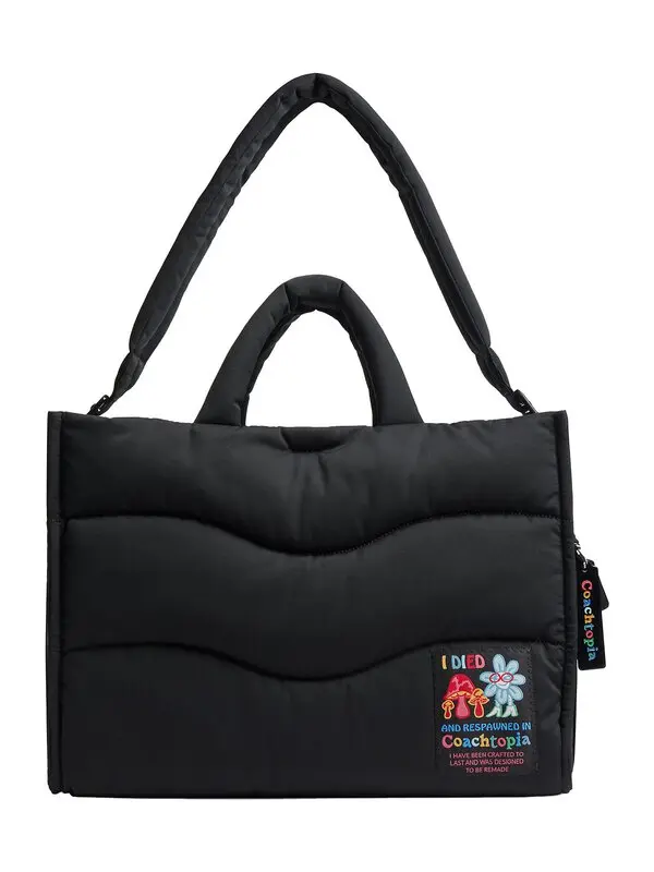 COACHTOPIA Loop Tote With Wavy Quilting - Black 2