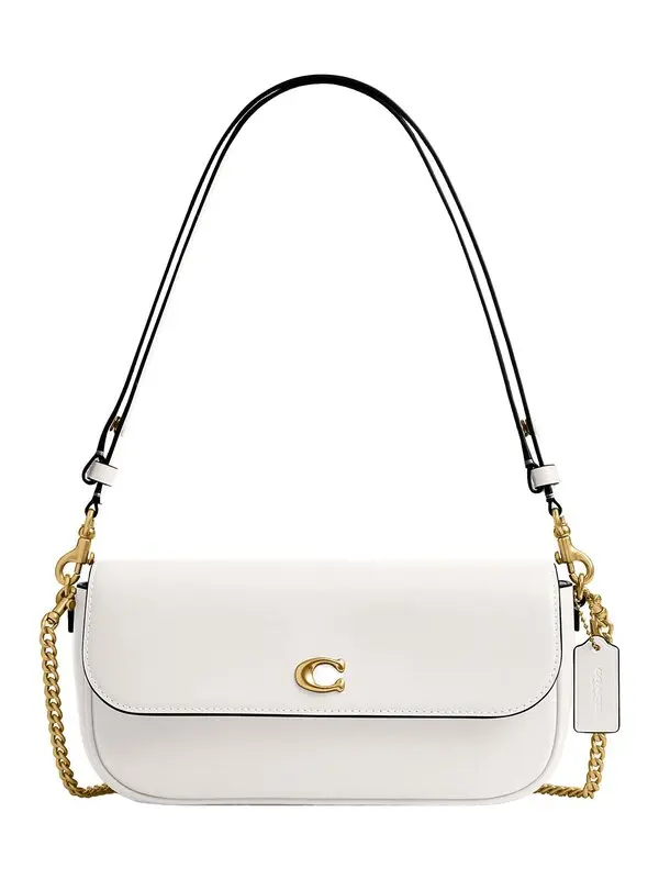 COACH Brook Flap Chain Bag - Brass/chalk