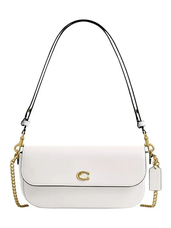 COACH Brook Flap Chain Bag - Brass/chalk