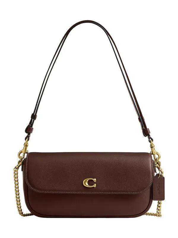 COACH Brook Flap Chain Bag - Brass/maple