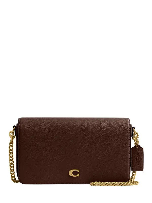 COACH Mila Crossbody Bag With Signature Canvas - Brass/maple