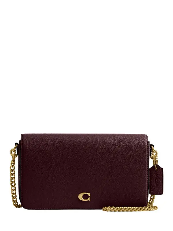 COACH Mila Crossbody Bag With Signature Canvas - Brass/merlot