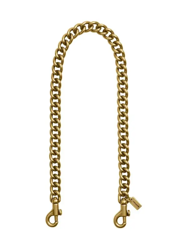 COACH Short Chunky Curb Chain Strap - Brass