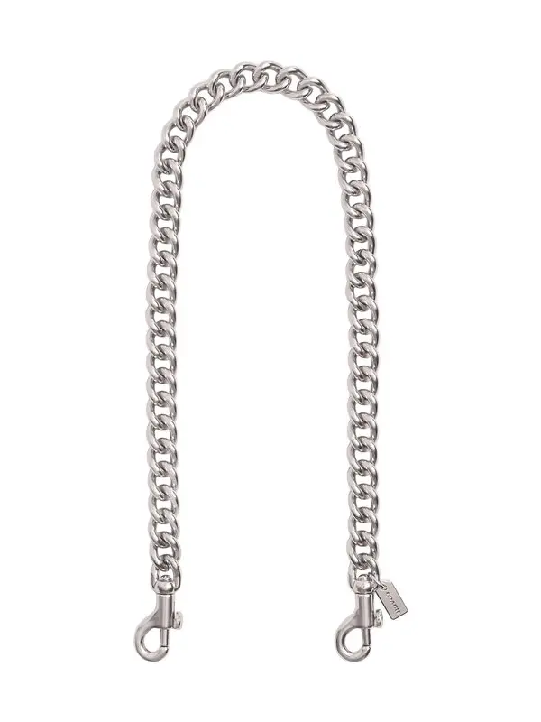 COACH Short Chunky Curb Chain Strap - Silver