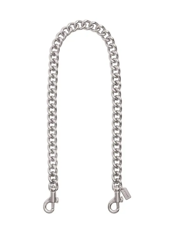 COACH Short Chunky Curb Chain Strap - Silver