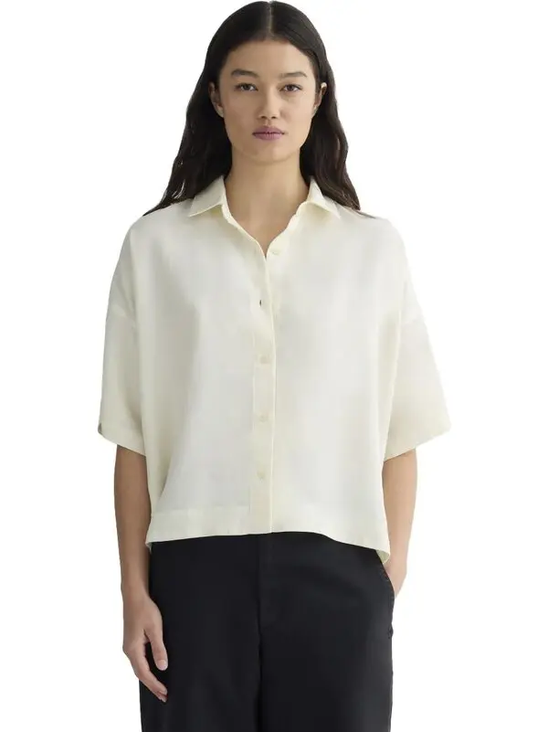 Everlane Short-sleeve Butterlite Square Shirt - Bone