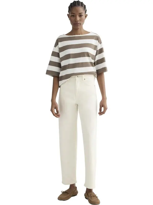 Everlane Way-high Straight-leg Jean 2.0 - Calico Ecru