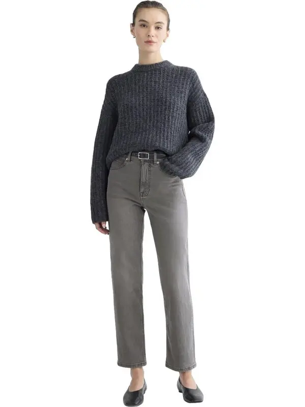 Everlane Way-high® Straight Leg Jean 2.0 - Faded Black