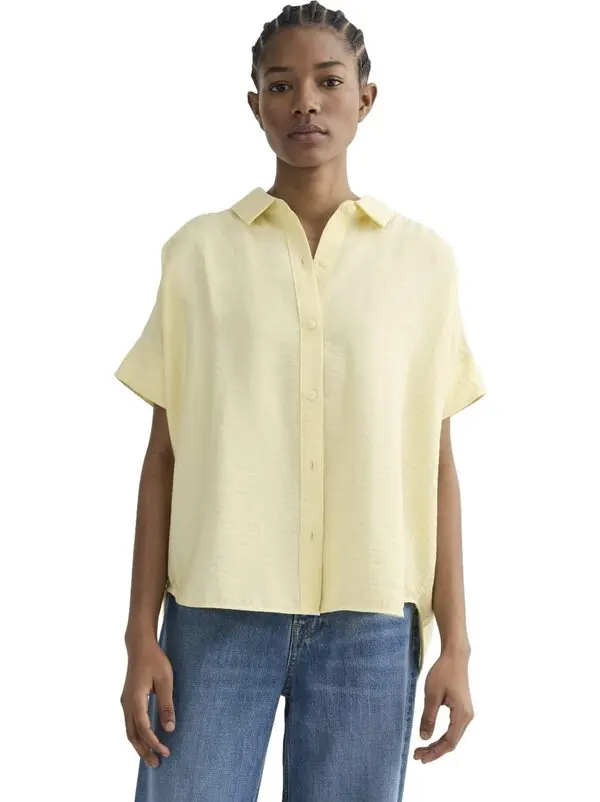 Everlane Softluxe Viscose Square Shirt - Banana Crepe