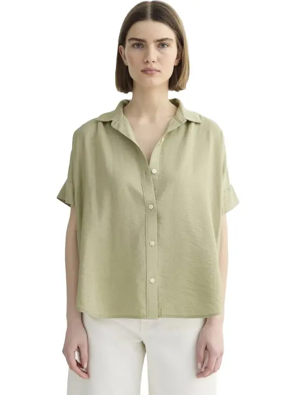 Everlane Softluxe Viscose Square Shirt - Eucalyptus