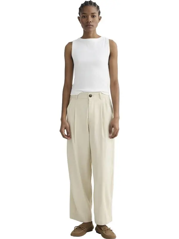 Everlane Everywhere Pant, Stretch Linen - Birch