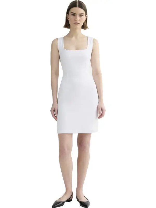 Everlane Dream Square-neck Mini Dress - White