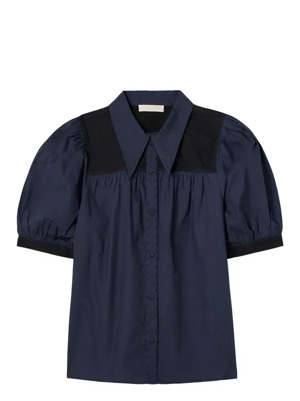Ulla Johnson Freja Cotton-poplin Shirt - Blue