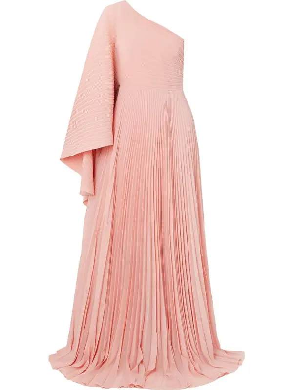 Solace London Maci One-shoulder Gown - Pink