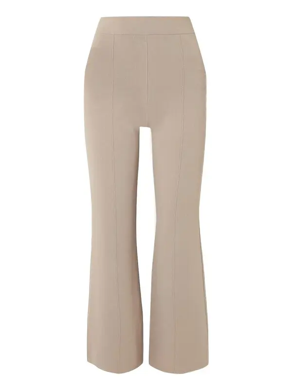 JOSEPH Milano Stretch-knit Flared Trousers - Brown