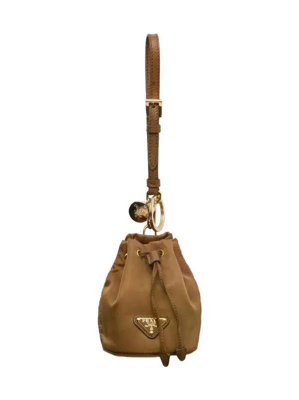 Prada Mini Re-nylon Bag Charm - Brown