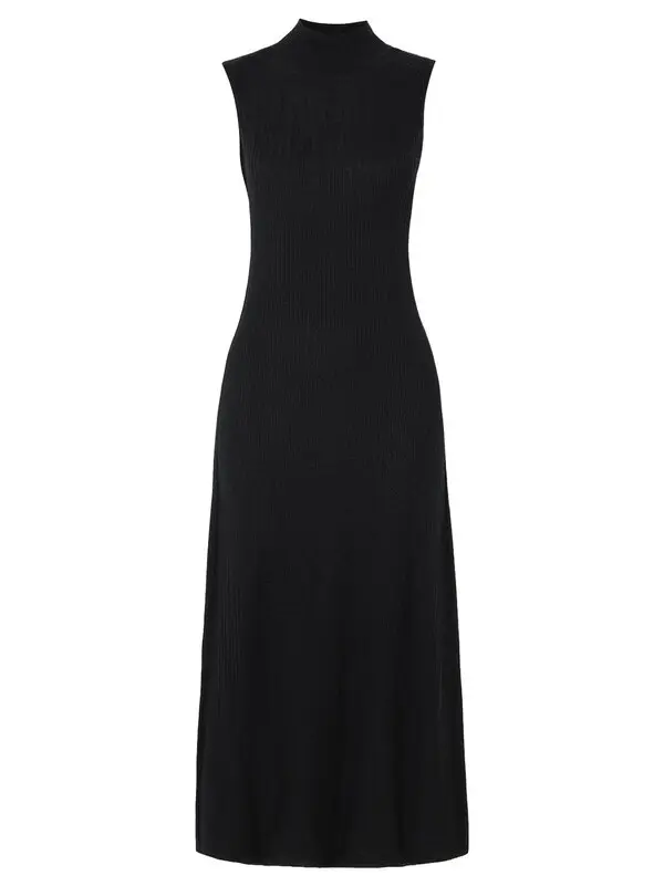 JOSEPH Wool And Silk-blend Maxi Dress - Black
